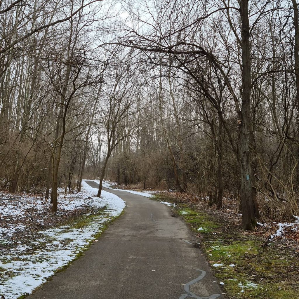 In the Bleak (almost) Midwinter. Piqua part of the bike patch ...
